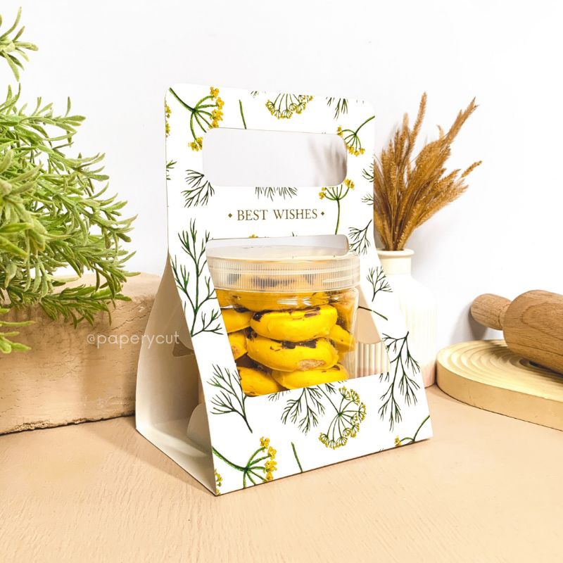 Jual Box Packaging Handle 1 Jar Kue Kering Cookies Toples Jar Tabung ...