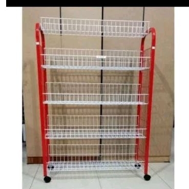 Jual Rak Besi Ciki Susun 5 Pakai Roda | Shopee Indonesia