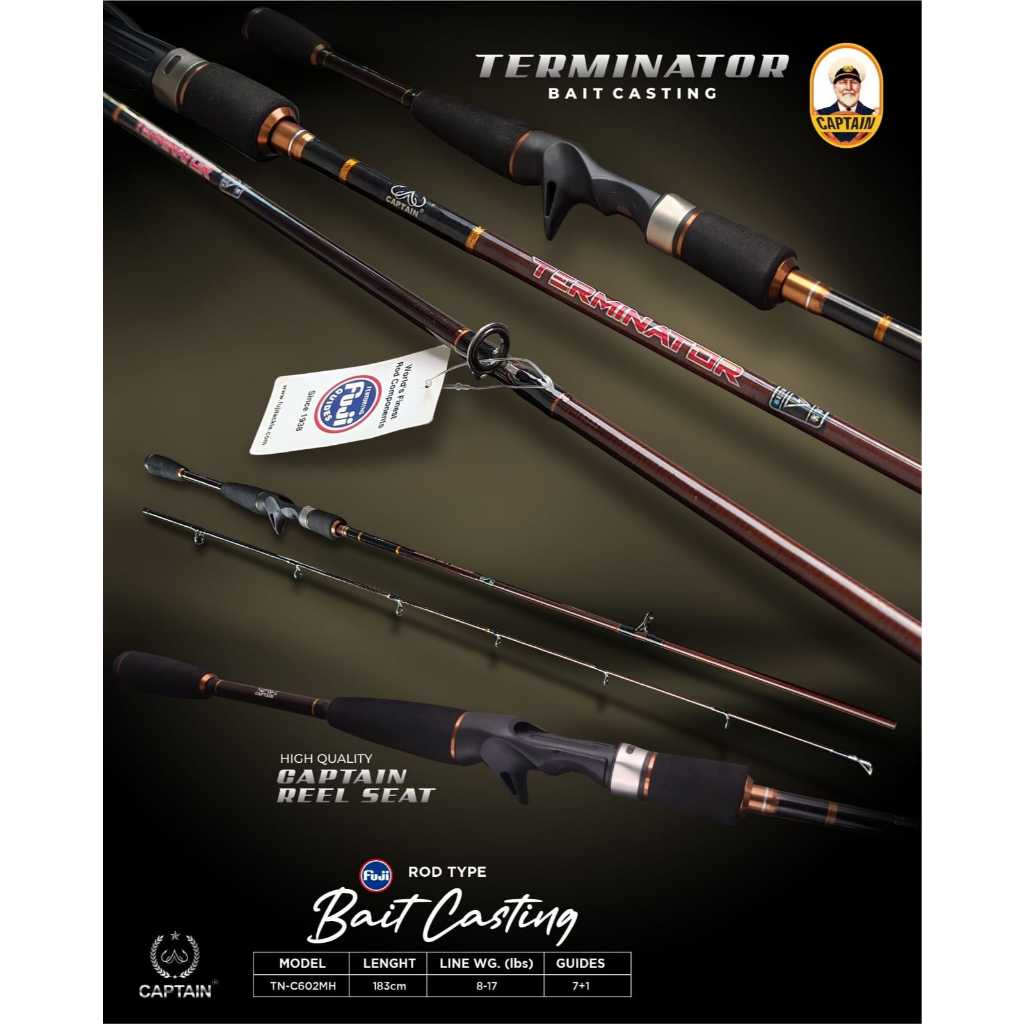 Jual Joran Captain, Joran Pancing Carbon Captain SB2 TERMINATOR BC 1,8m ...