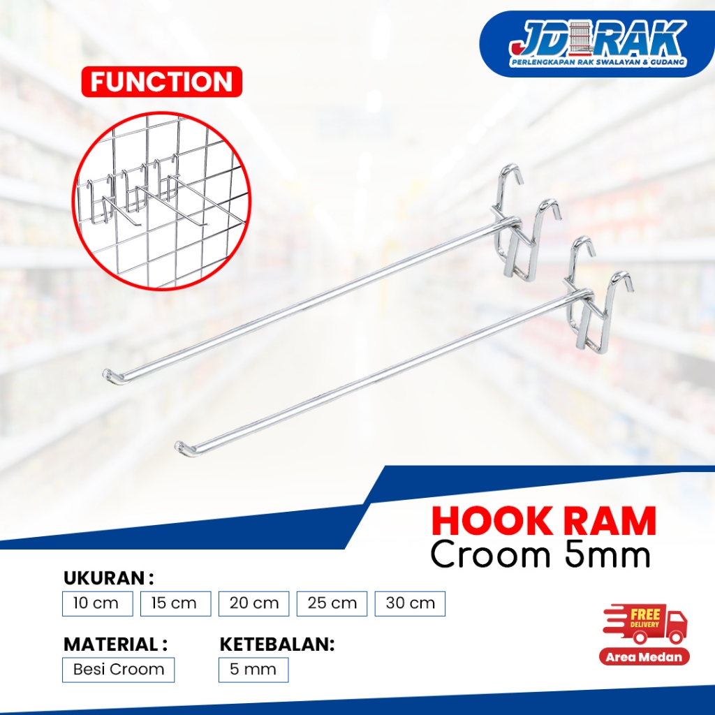 Jual Cantolan ram besi hook ram gantungan display pajangan aksesoris ...