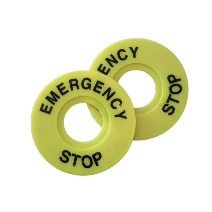 Jual Ring Penanda Emergency Push Button / Name Plate Emergency Stop ...