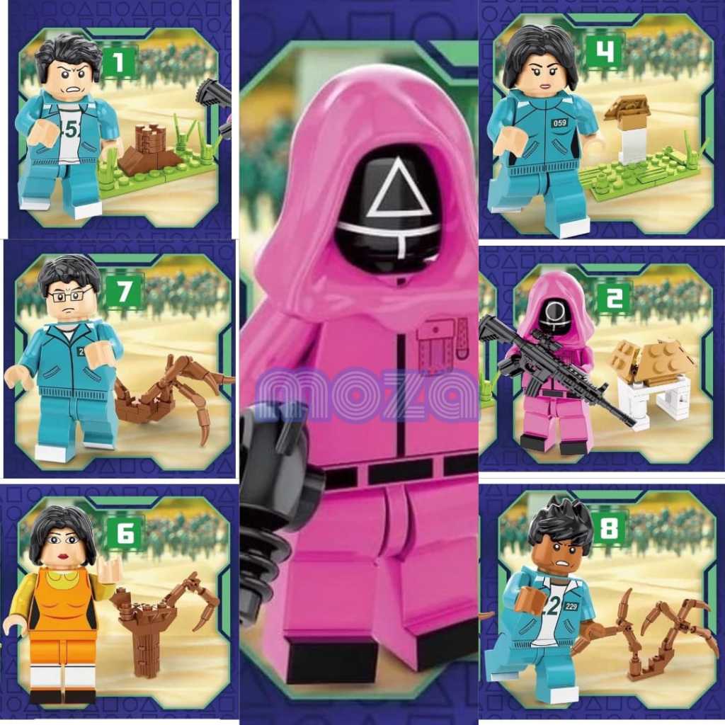 Jual (Moza) 1 Pc Mainan Lego Squid Game / Mainan Brick Action Figure Lego Susun Squid Game ...
