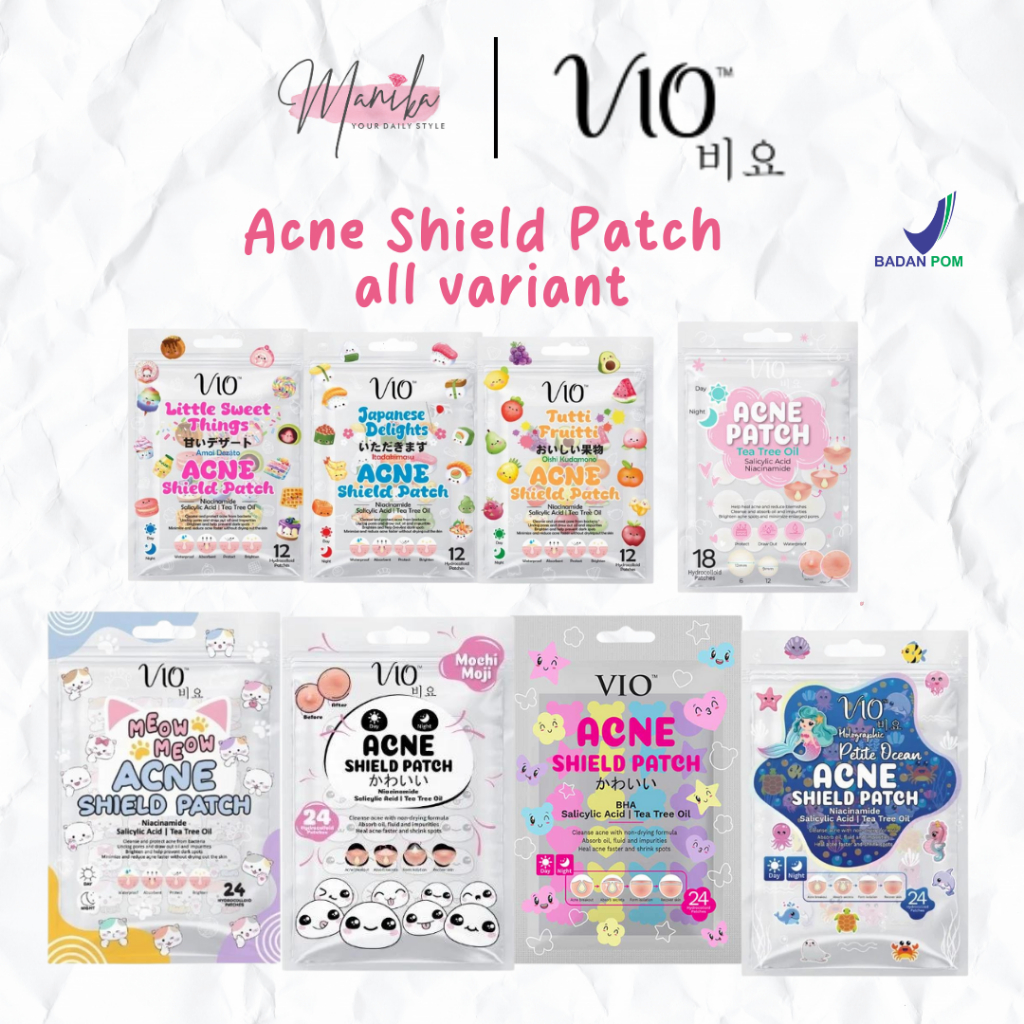Jual Vio Acne Shield Patch - 12 / 18 / 24 Patches Star Mochi Emoji Meow Ocean Little | Shopee ...