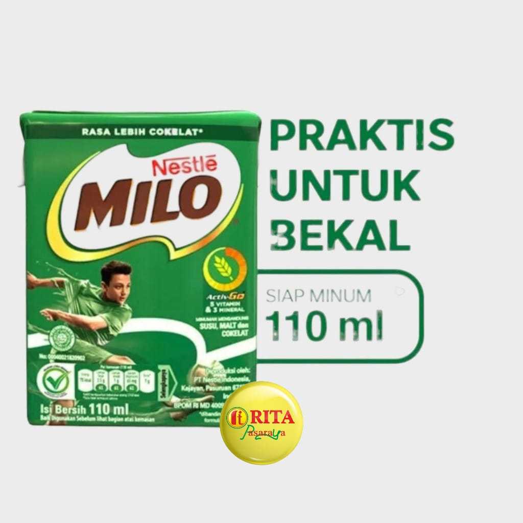 Jual Milo Activ-Go Minuman Mengandung Susu dan Cokelat UHT Multipack 110ml | Shopee Indonesia