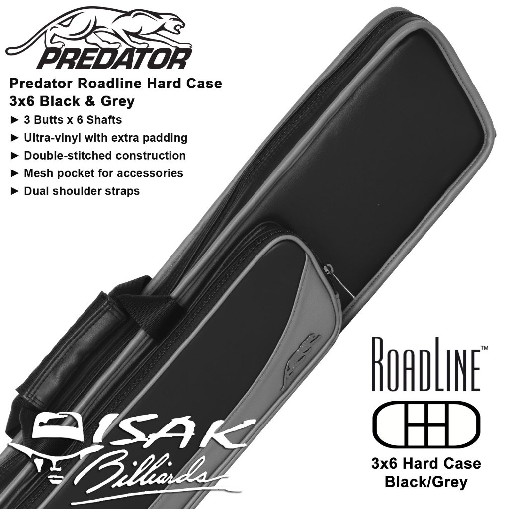 Jual Predator Roadline 3x6 Soft Cue Case | Black & Grey Tas Stick ...