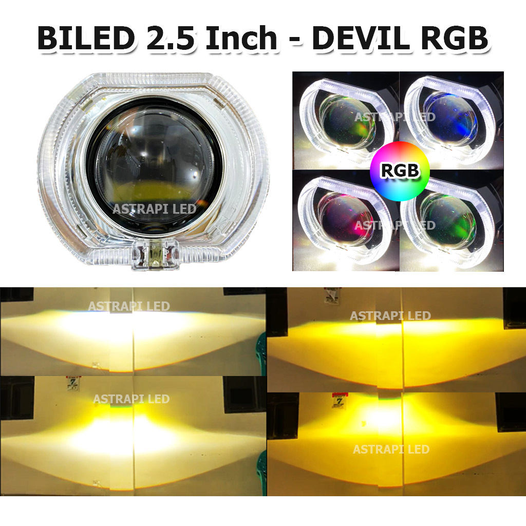 Jual Projie Biled X-Case 2.5 Inch RGB Blue Lens gen 1 gen 2 Devil RGB ...