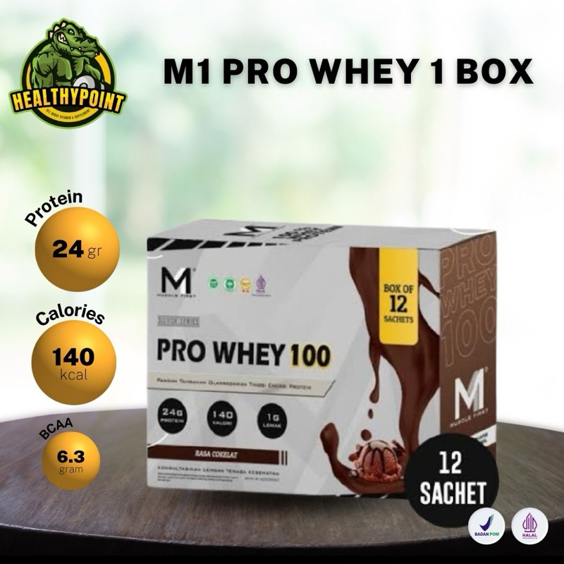 Jual Muscle First M1 Pro Whey 100 1 Box 12 Sachet Musclefirst Whey ...