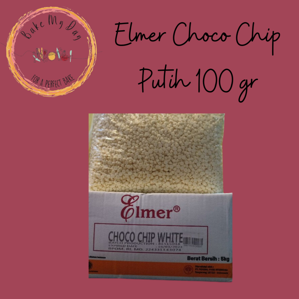 Jual Elmer Choco Chip Putih White 100 gr | Shopee Indonesia