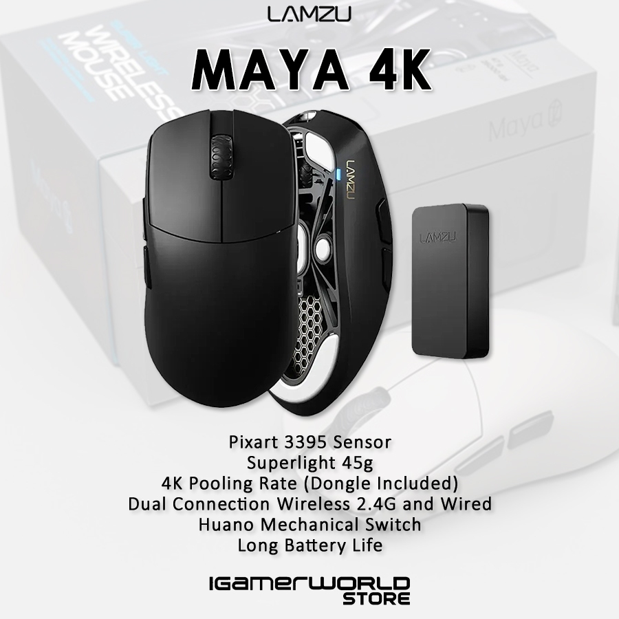 Jual Lamzu MAYA 4K SuperLight Wireless Dual Connection Gaming Mouse ...