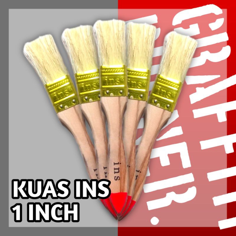 Jual Kuas Merek INS 1 INCH Kuas Cat Tembok | Kuas Cat Minyak | Shopee ...