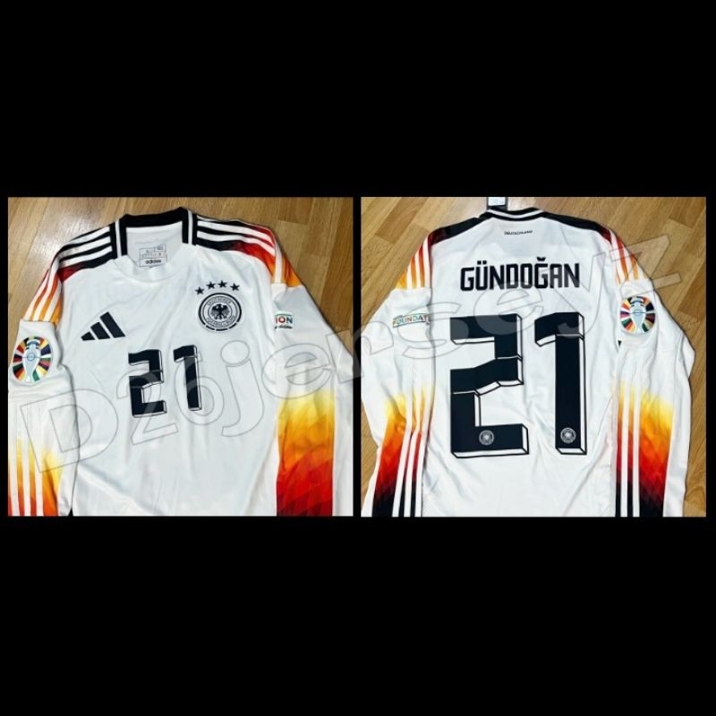 Jual Jersey Jerman Home Long Sleeve Euro 2024 OFFICIAL + Cetak nama Nameset + Full Patch ...