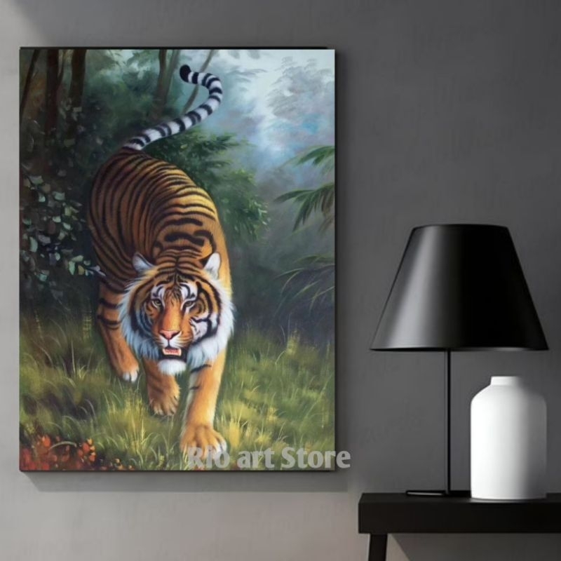 Jual Hiasan dinding poster harimau untuk walldecor atau dekorasi ...