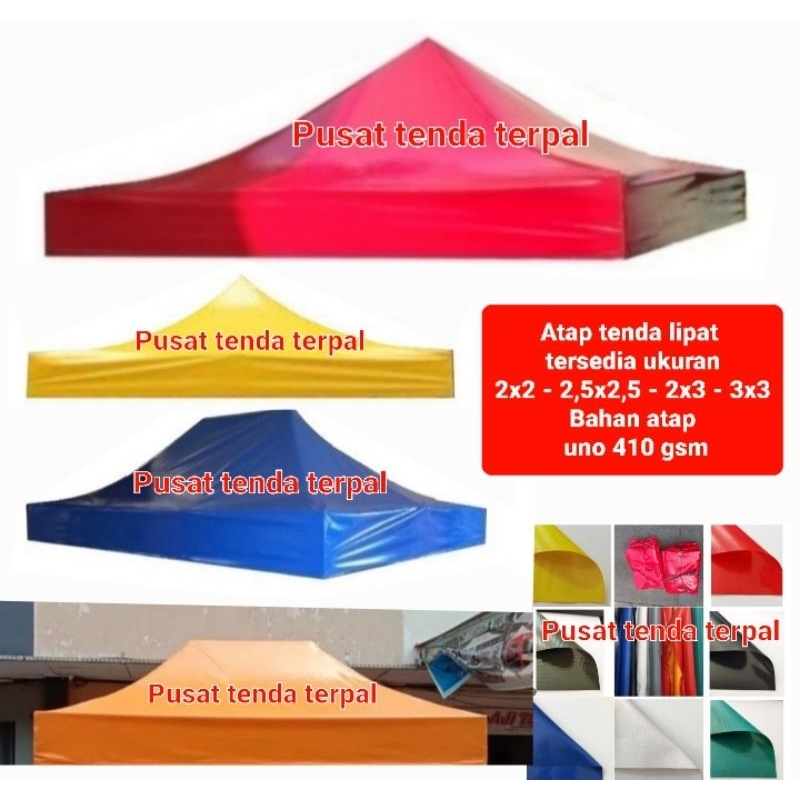 Jual Atap tenda lipat ukuran 2x2 2,5x2,5 2x3 3x3 bahan atap pvc uno 410 ...