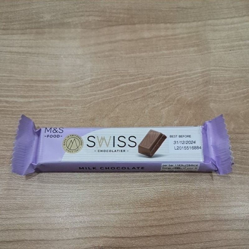 Jual MARKS & SPENCER M&S FOOD Swiss Chocolatier Milk Chocolate Bar 50g ...