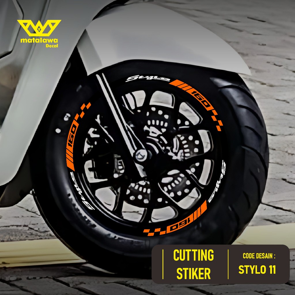 Jual CUTTING STICKER VELG STYLO 160 RING 12 STIKER LIS LIST VARIASI BAN ...