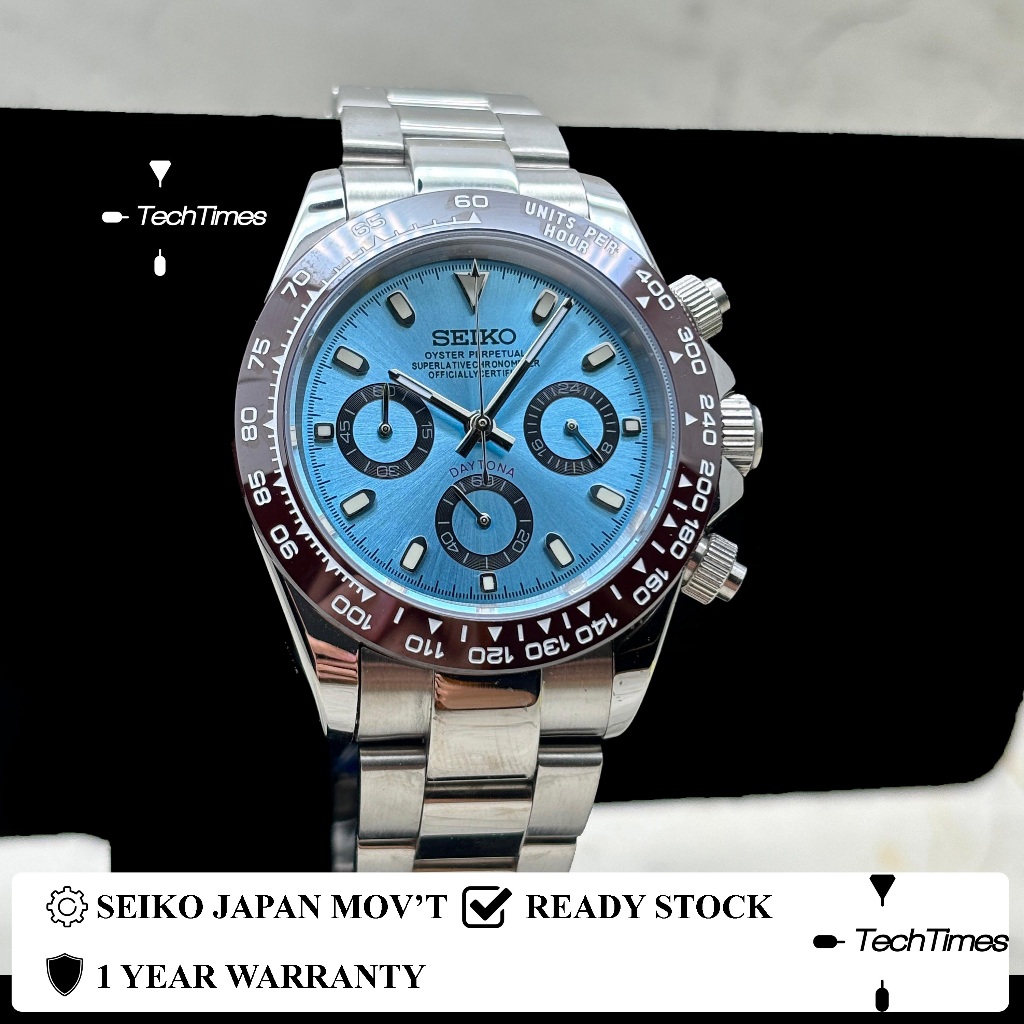 Jual Seiko Platinum Daytona VK63 Mod Seikomod | Shopee Indonesia