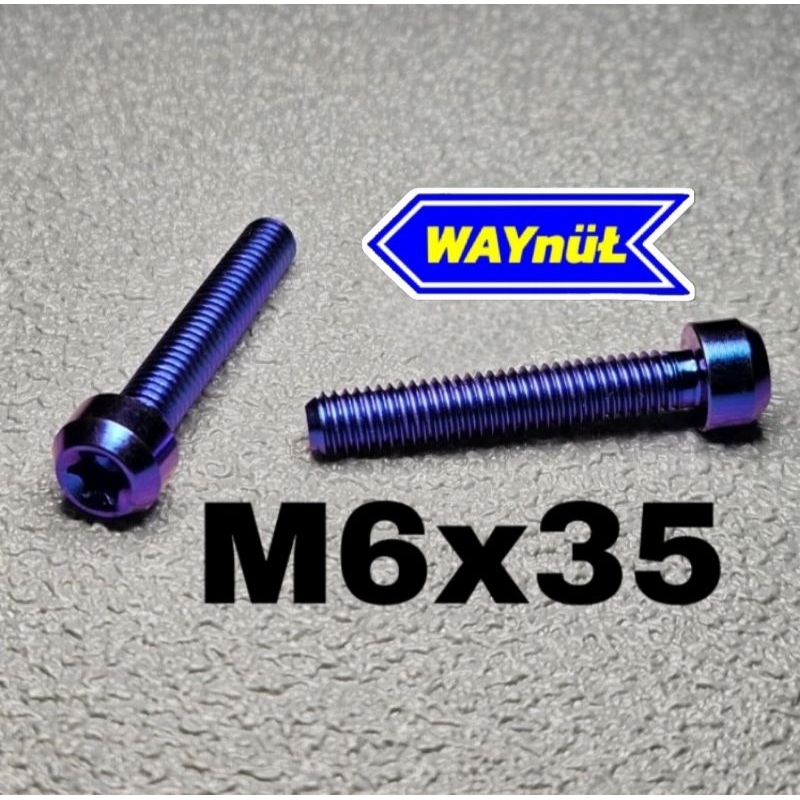 Jual baut titanium vietnam 6x35 drat 10 panjang 3.5 cm | Shopee Indonesia