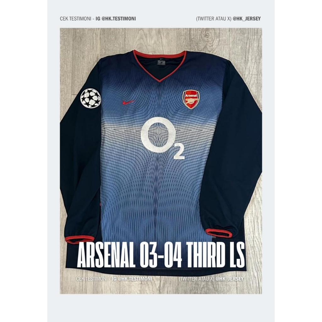 Jual SEBUAH JERSEY SEPAK BOLA ARSENAL 2003-2004 THIRD LONGSLEEVE ...