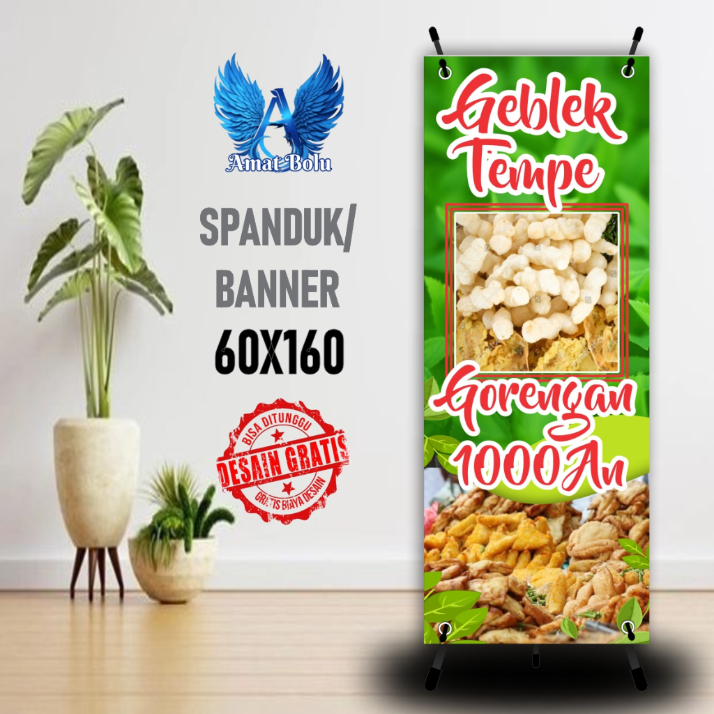 Jual Cetak Banner Cetak Spanduk GEBLEK TEMPE GORENGAN 1000AN Ukuran ...