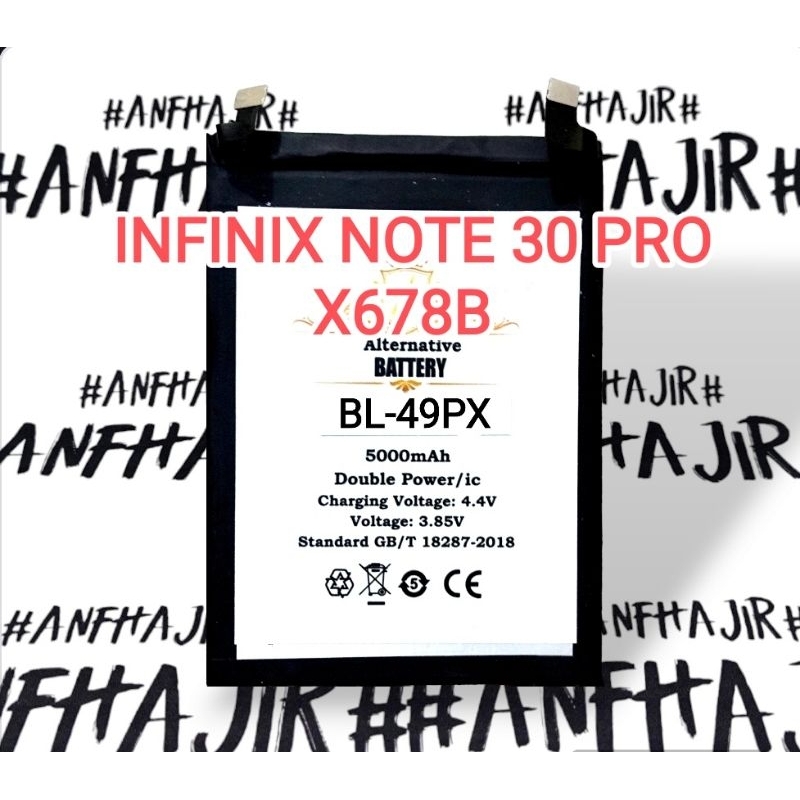 Jual BATRE BATERAI ALTERNATIF INFINIX NOTE 30 PRO X678B BL-49PX BATRAI ...