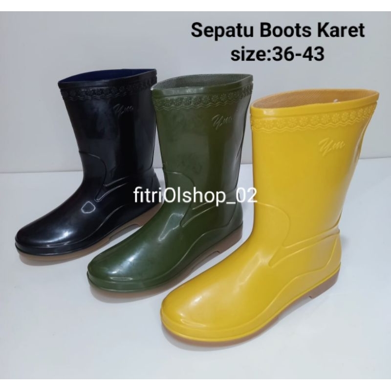 Jual Sepatu Boots Karet Pendek Yumeida YM-2 | Shopee Indonesia