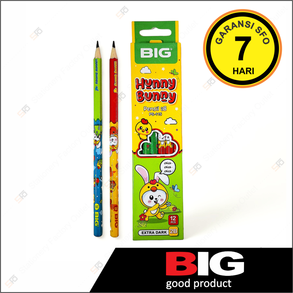 Jual Pensil BIG Hunny Bunny 2B Satuan - PS-115 Box | Shopee Indonesia