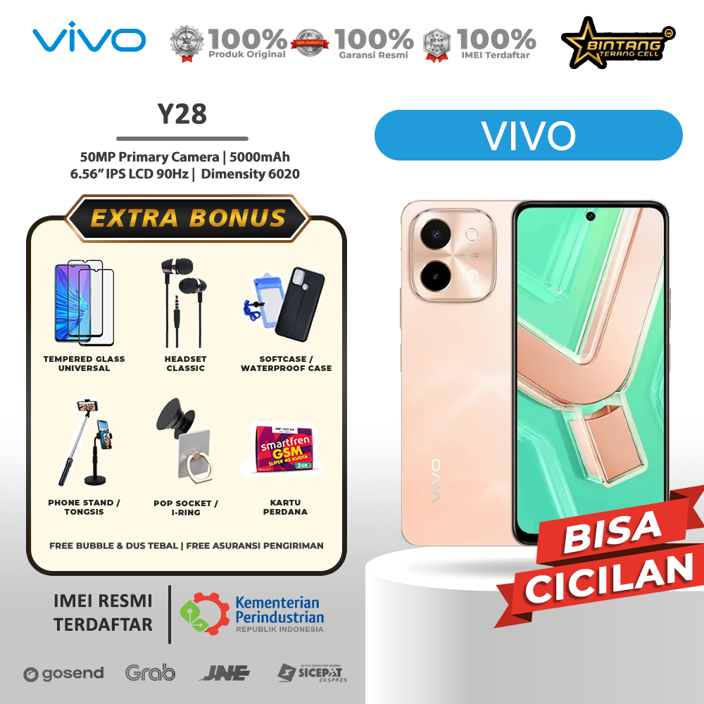 Jual VIVO Y28 RAM 8/256GB RAM 8/128GB RAM 6/128GB GARANSI RESMI | Shopee Indonesia
