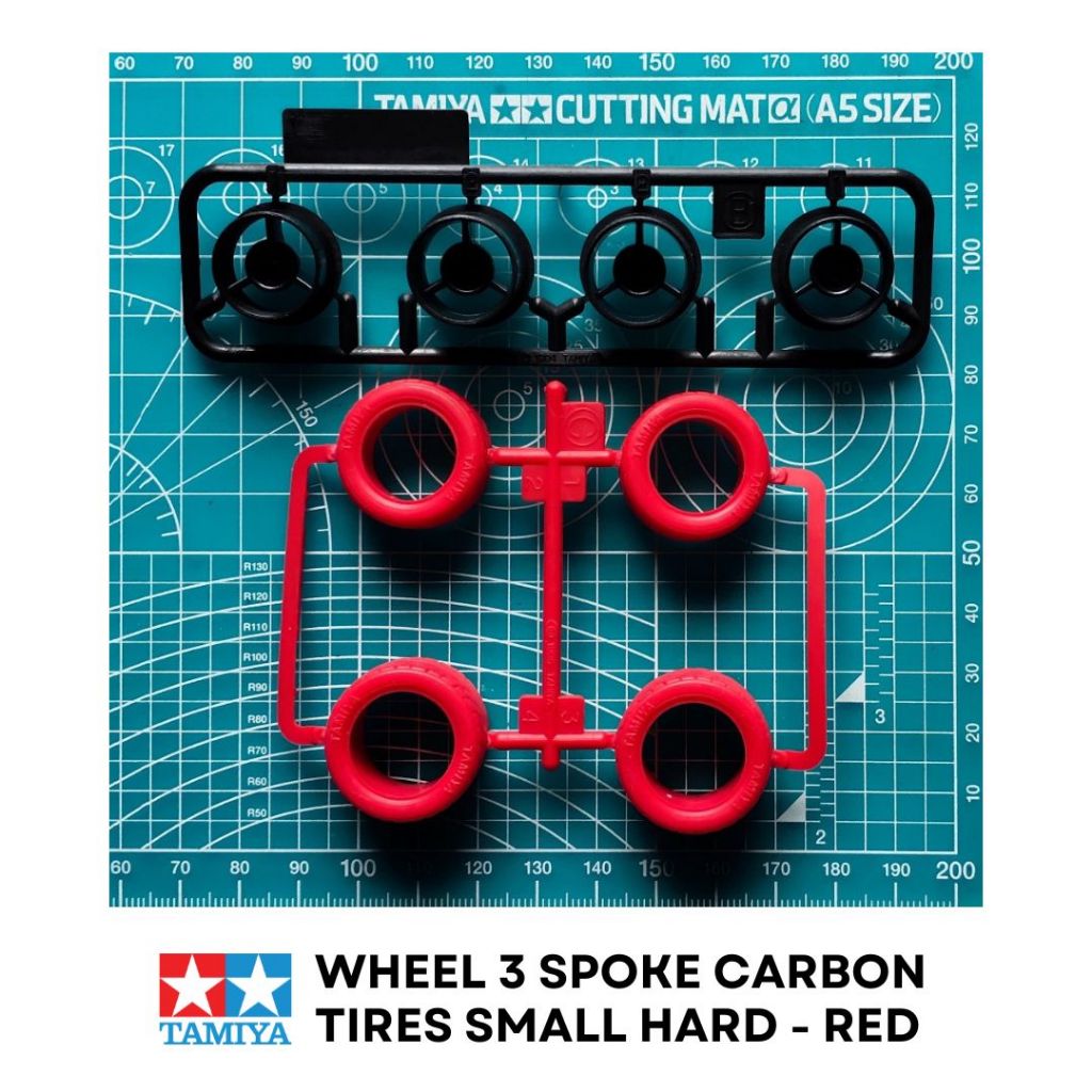 Jual Tamiya Velg 3 Spoke Small Carbon (PA-CF) - Ban Ulir Merah (Hard ...