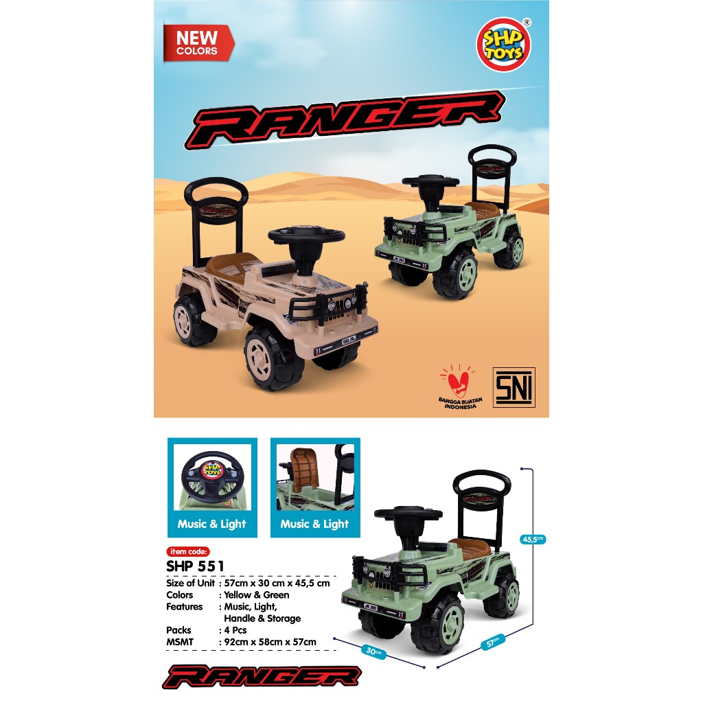 Jual SHP Toys Mobil Mobilan Dorong Anak SHP 551 | Shopee Indonesia