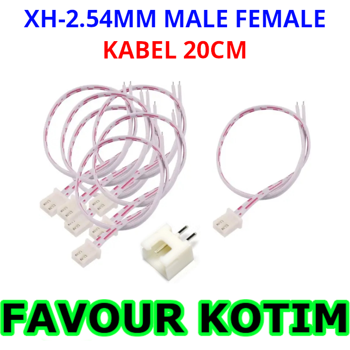 Jual CONNECTOR XH 2P 2.54MM PITCH JST MALE FEMALE KABEL KONEKTOR FVKOTIM | Shopee Indonesia