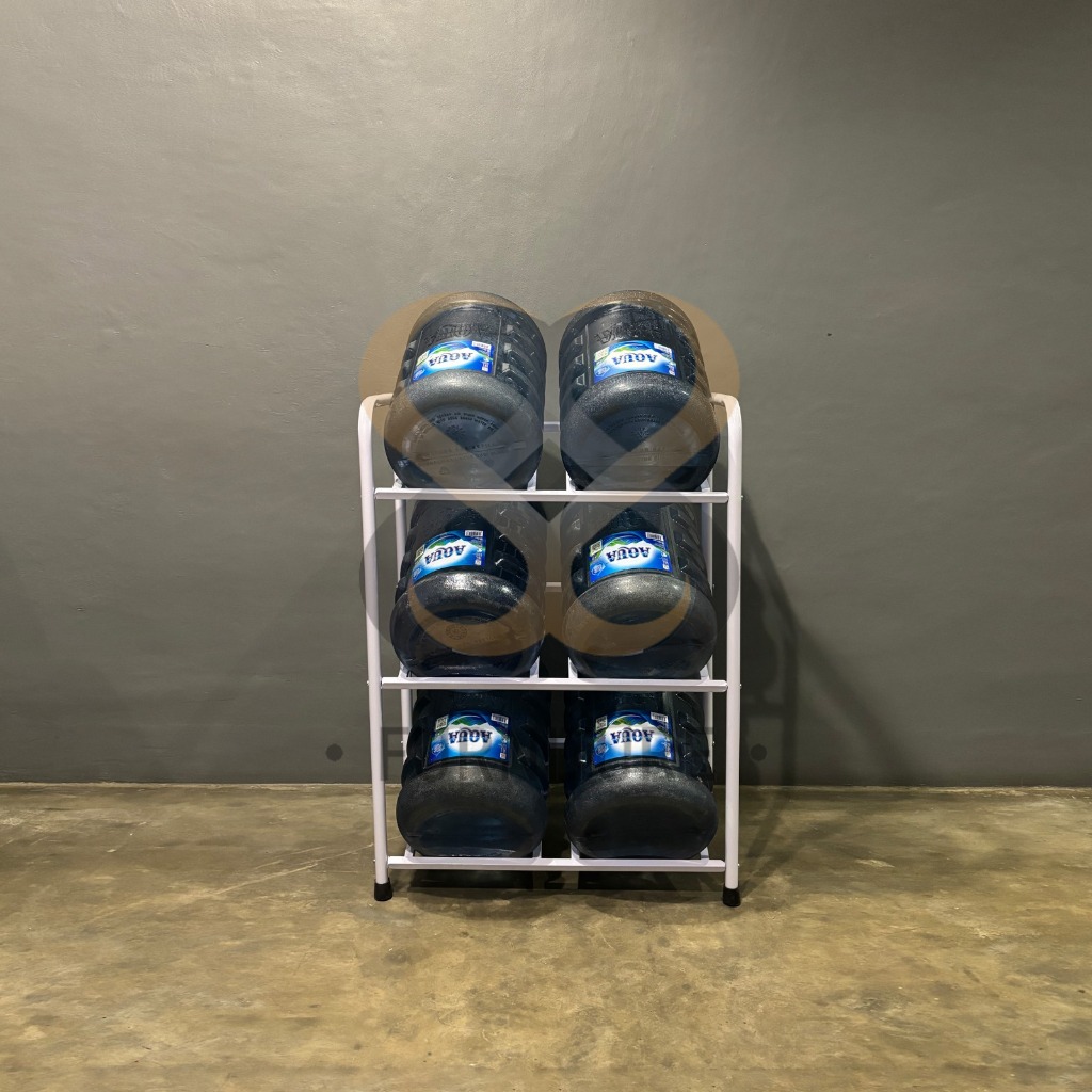 Jual RAK GALON AIR 6 SUSUN DOUBLE EKONOMIS MURAH // RAK GALON MIRING ...