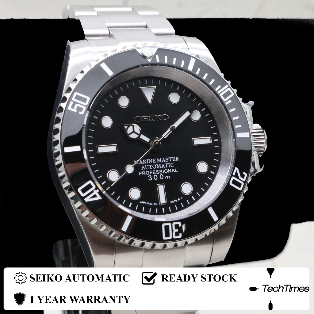 Jual Seiko Submariner Mod Seikomod No Date Dateless | Shopee Indonesia