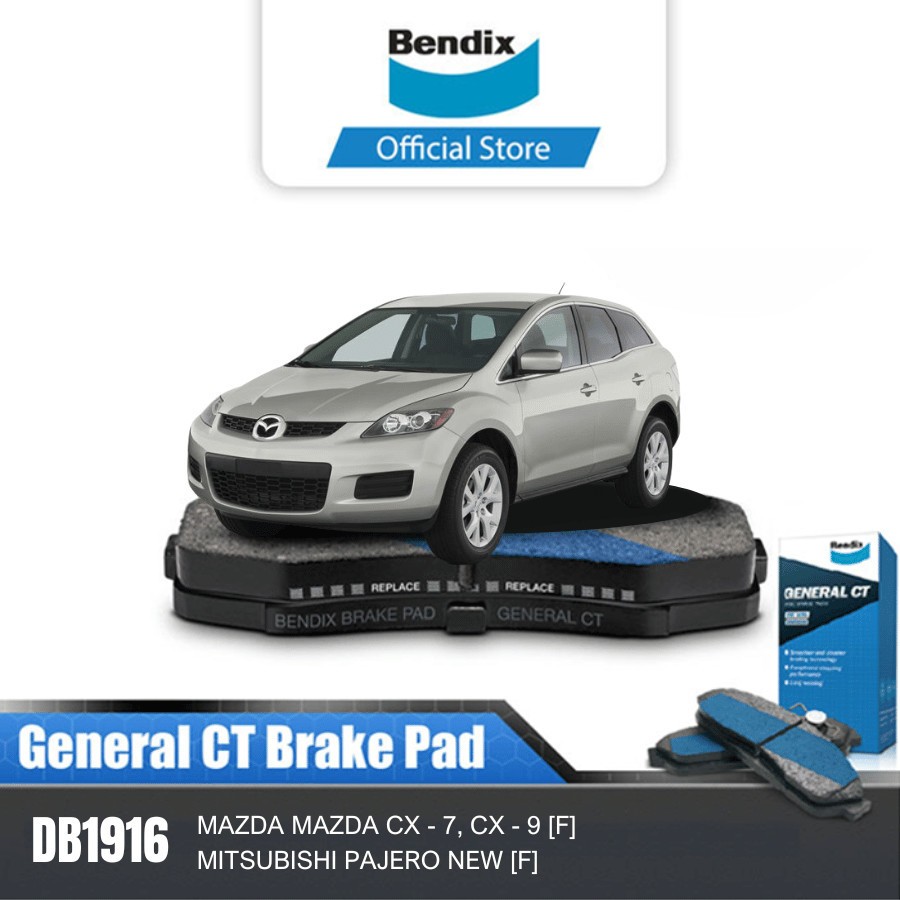 Jual Bendix Kampas Rem Depan Brake Pad Mobil Mazda CX7 - DB1916GCT ...