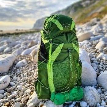 Jual Like New OSPREY EXOS 48 GREEN Tarso M Lengkap | Shopee Indonesia