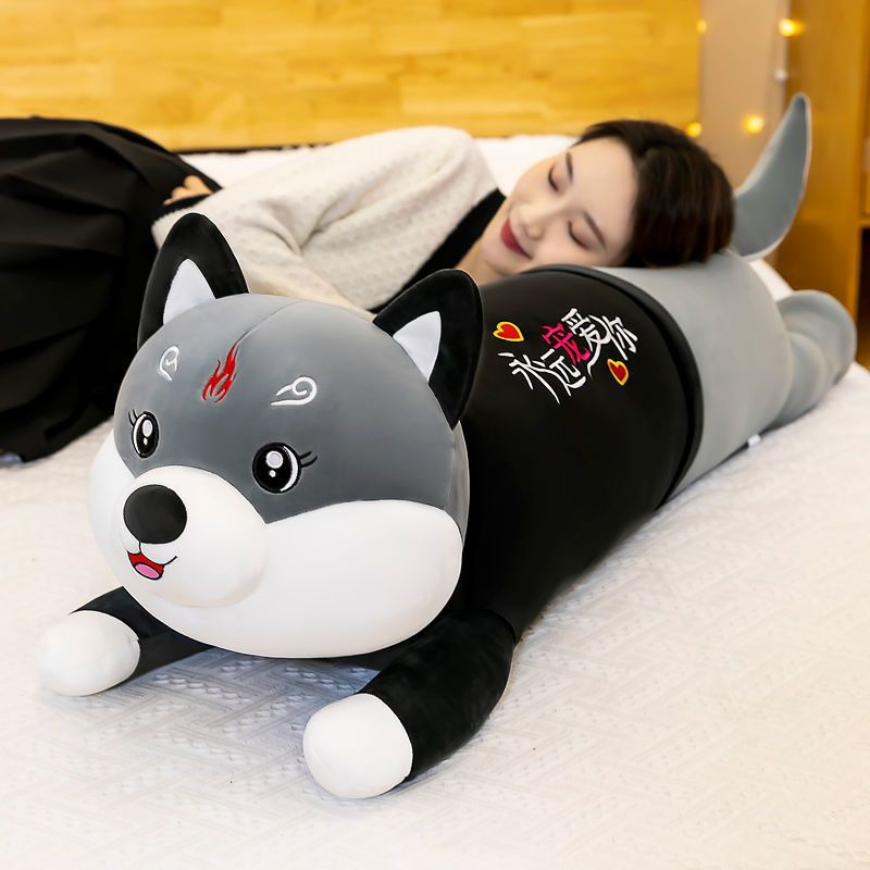 Jual Boneka Jumbo Lying Serigala 95cm Bahan Plush Hadiah Ulang Tahun ...