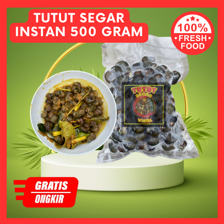 Jual Tutut Keong Tutut Matang Mentah Tutut Sawah Segar Instan 500 gram ...