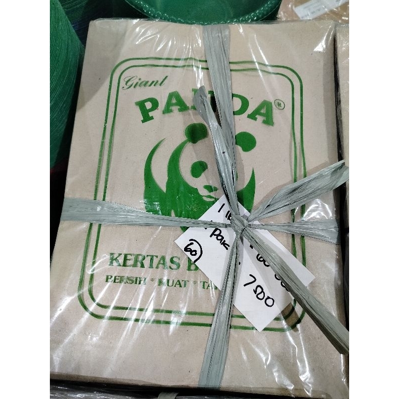Jual KERTAS MINYAK KERTAS BUNGKU COKLAT CAP PANDA ISI 60 LEMBAR ...