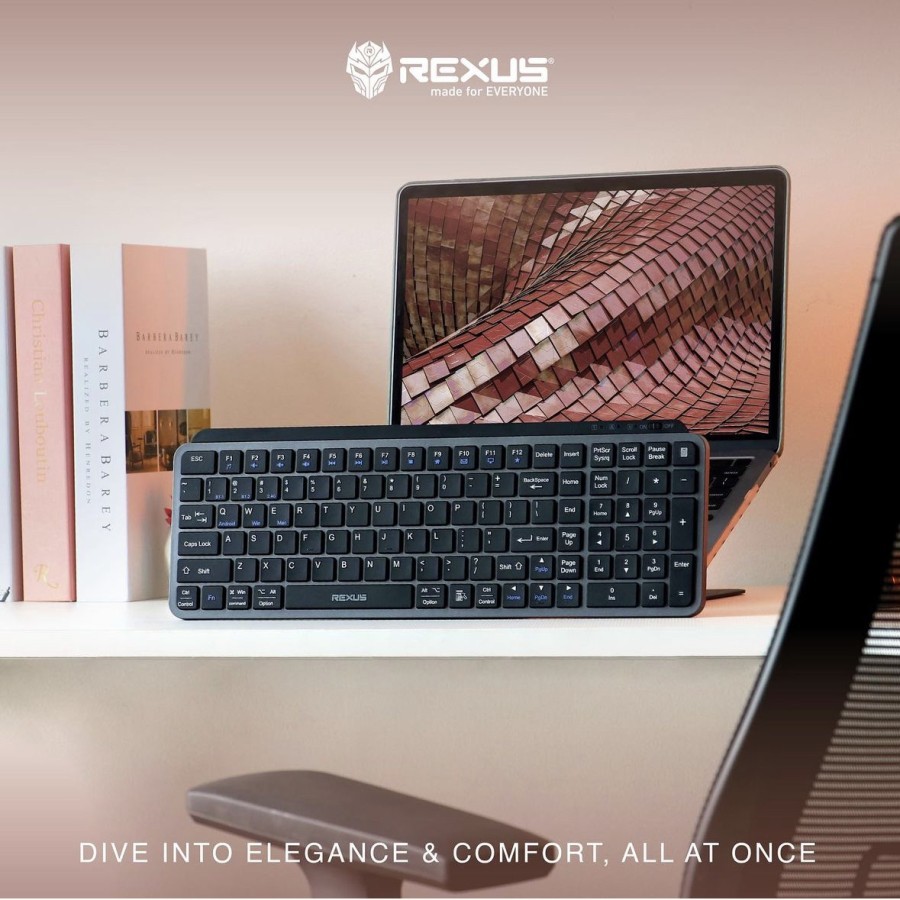 Jual Rexus KL100 Wireless Keyboard Dual Connection Bluetooth dan ...
