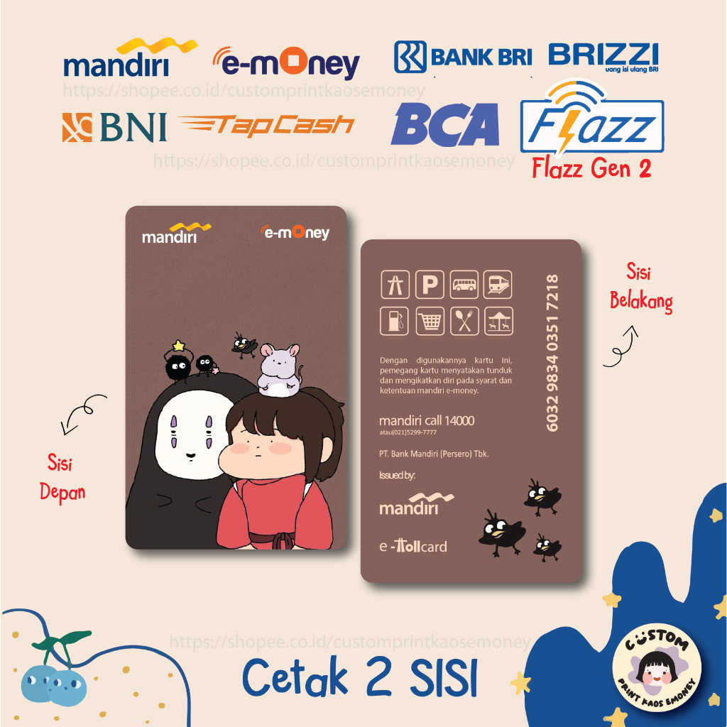 Jual KARTU E MONEY E TOLL ANIME KARTUN GHIBLI NO FACE SPIRITED AWAY ...