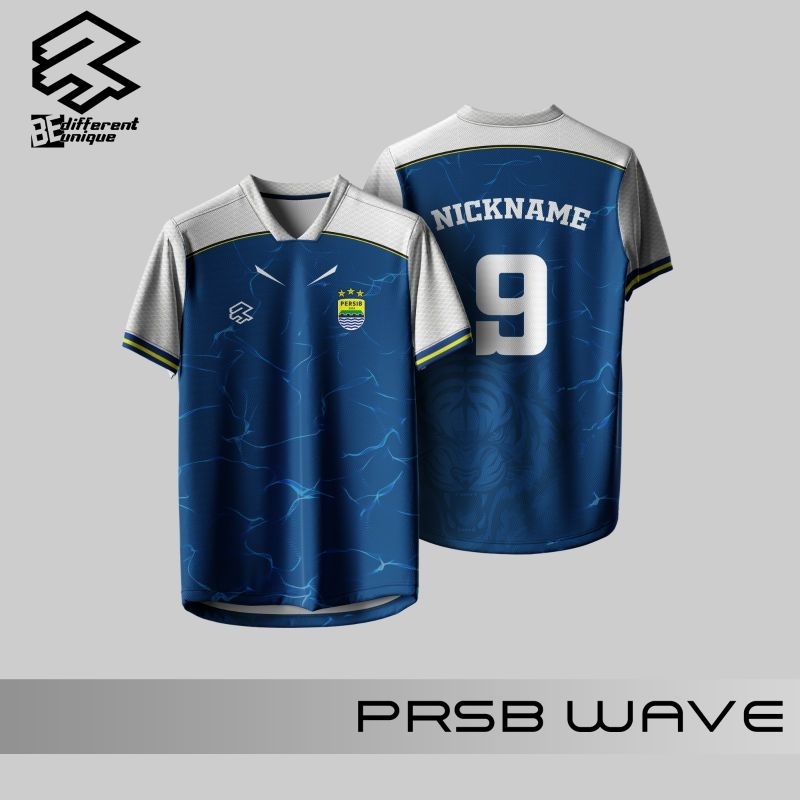 Jual Jersey Bola Fantasy PERSIB Printing Premium Custom Nama PRSB WAVE | Shopee Indonesia