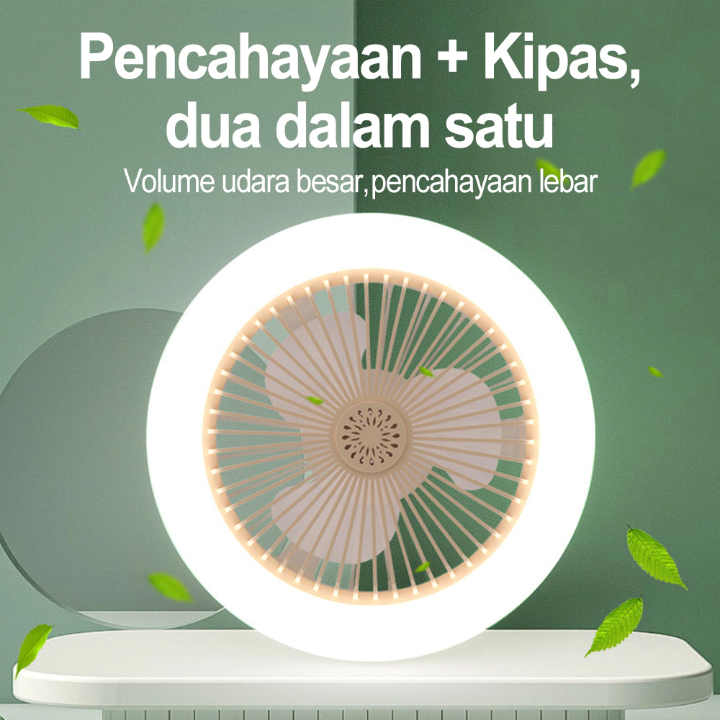 Jual Smart Lampu Dan Kipas LED 2IN1 Lampu Gantung Plafon Set Kipas ...