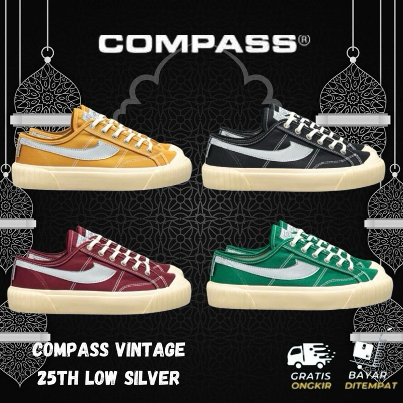 Jual [ORIGINAL] Compass Vintage 25th Black Silver / Maroon Silver ...