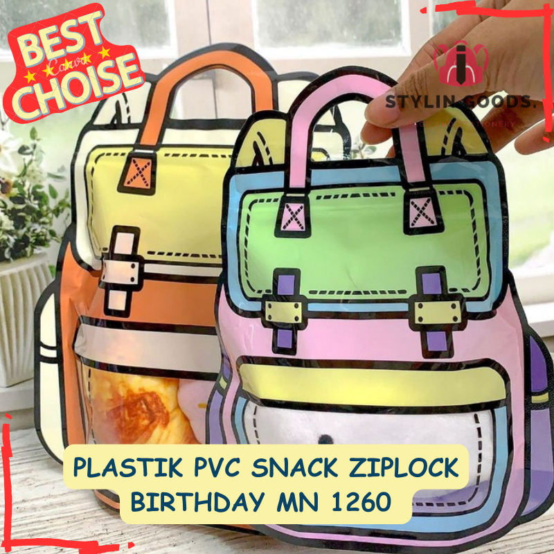 Jual MN-1261 MN 1260 ZIPER BENING MOTIF TAS RANSEL BACKPACK / PLASTIK ...