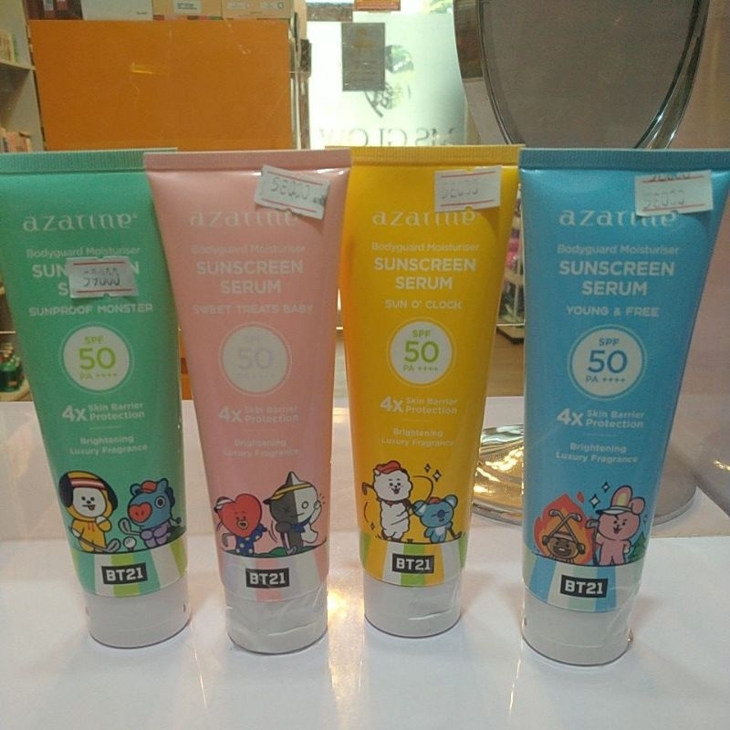 Jual Azarine Bodyguard Moisturizer Sunscreen Serum BT21 | Shopee Indonesia