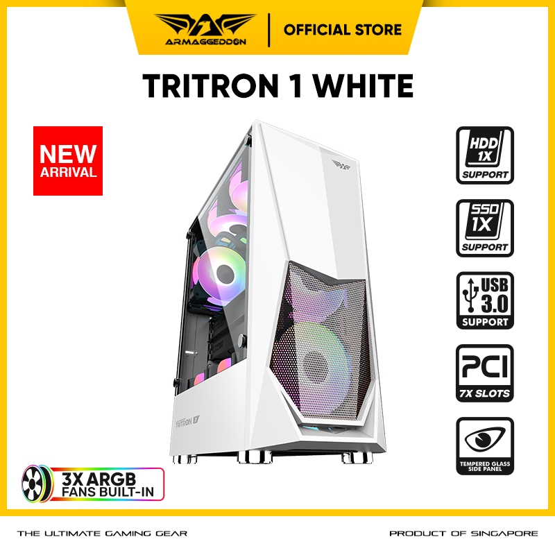Jual Casing PC Gaming Armaggeddon Tritron 1 ATX / M-ATX Free 3x Fan ...