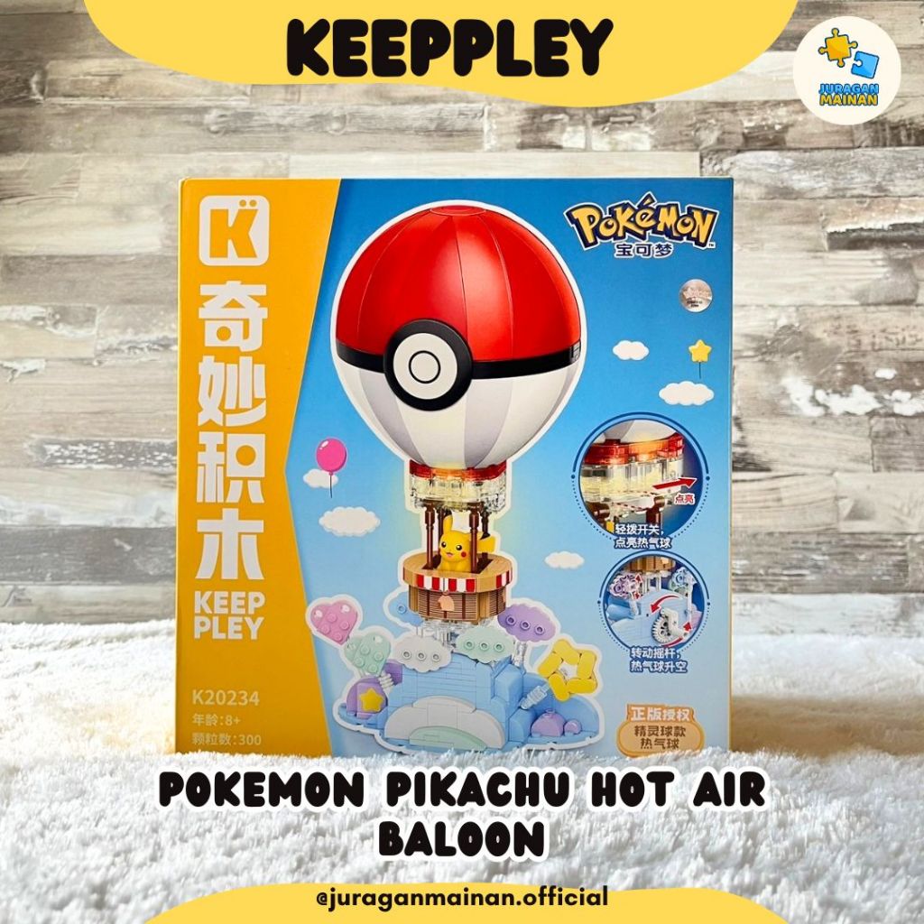 Jual KEEPPLEY Pokemon Hot Air Balloon - Brick Block Mainan Anak ...