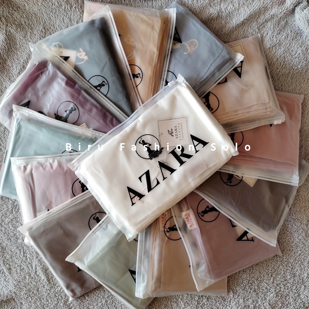 Jual Azara Scarves Paris Premium Segiempat Polos Jahit Tepi/Neci (FREE ...