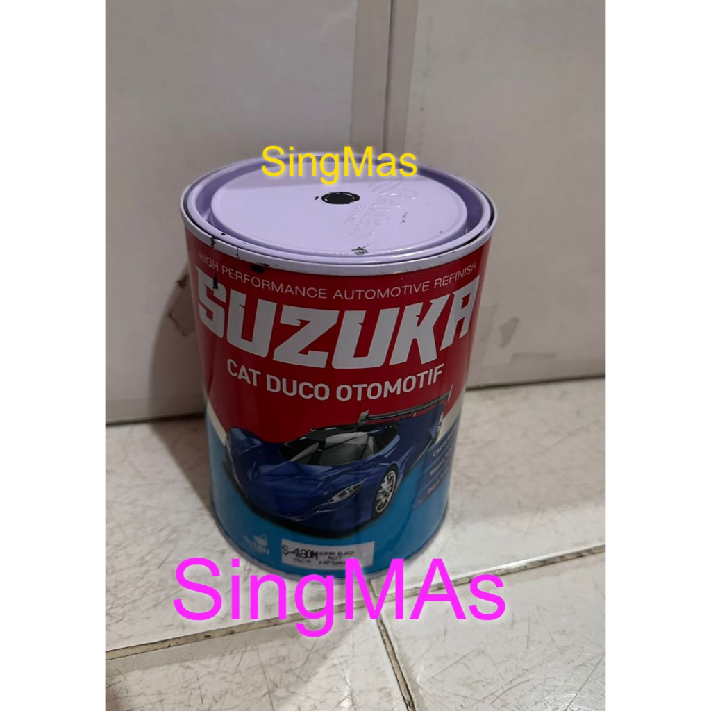 Jual SUZUKA SUPER BLACK MATT S480M HITAM DOFF 1KG CAT Duco/Mobil/Besi ...