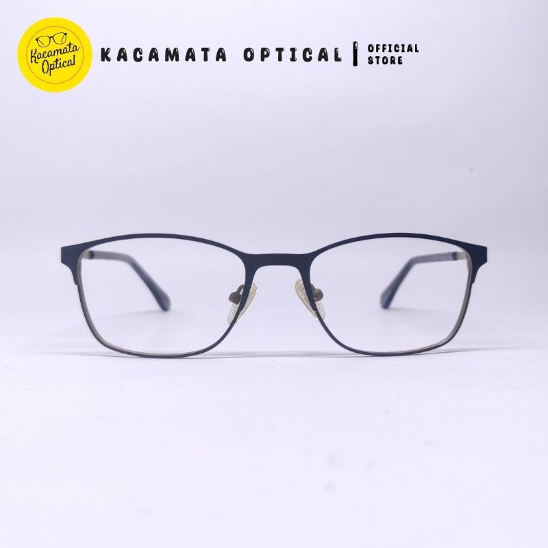 Jual KACAMATA OPTICAL - Frame KMO2022 Kotak Biru Besi Plastik | Shopee ...