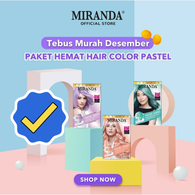 Jual Miranda Hair Color Pastel Series [30ml] / Cat Rambut Miranda ...